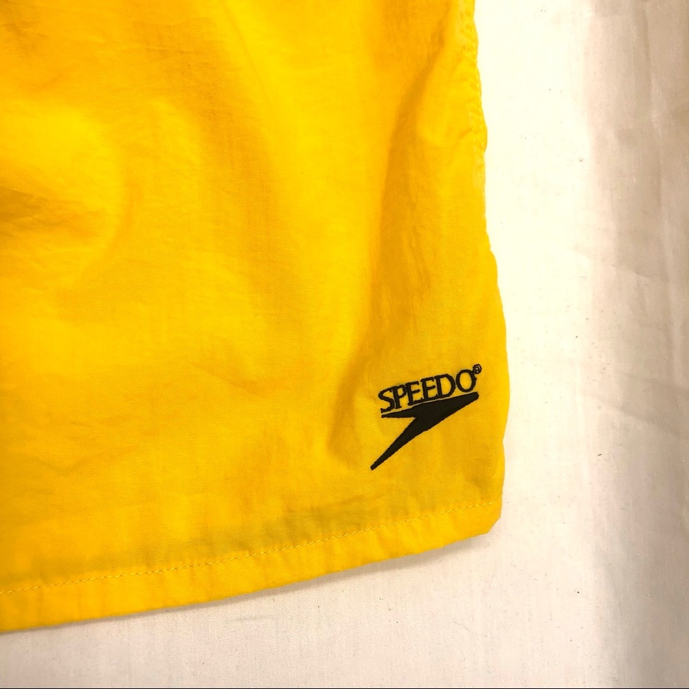 Vintage Yellow Speedo Swimsuit 90s Swim Trunks Xxl - Gem